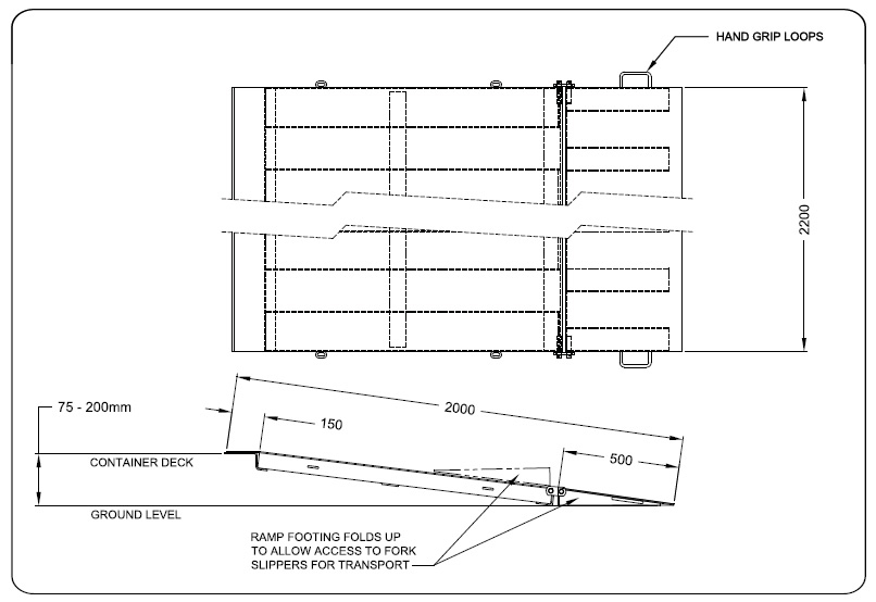 Folding Forklift Container Ramp 8000kg | Container Ramp | Forklift ...
